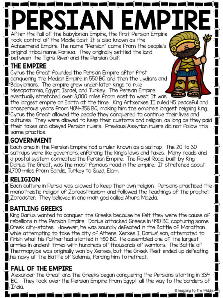 Persia Worksheet 1 | PDF