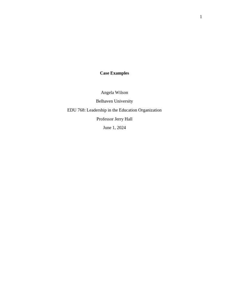 EDU 768-Week Five Assignment | PDF
