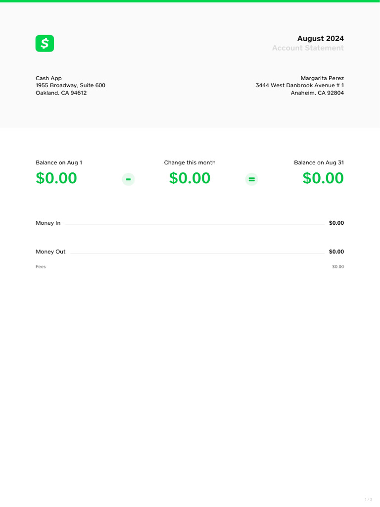 Monthly Statement | PDF