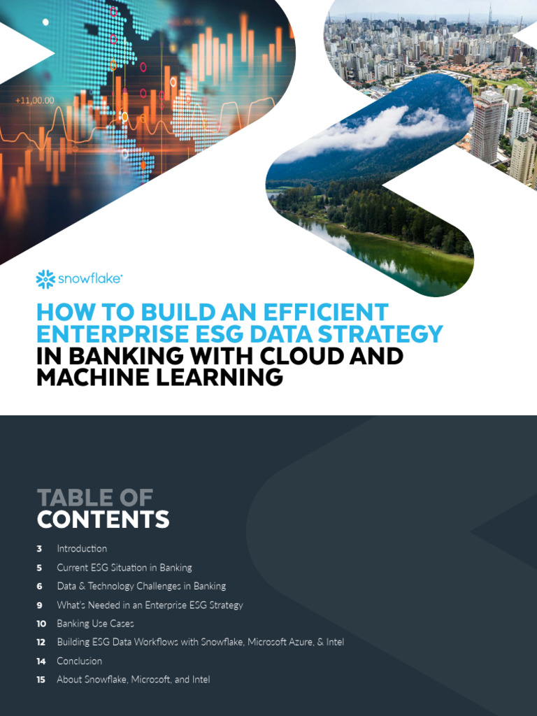 Snowflake How To Build An Efficient Enterprise ESG Data Strategy in Banking With Cloud and ...