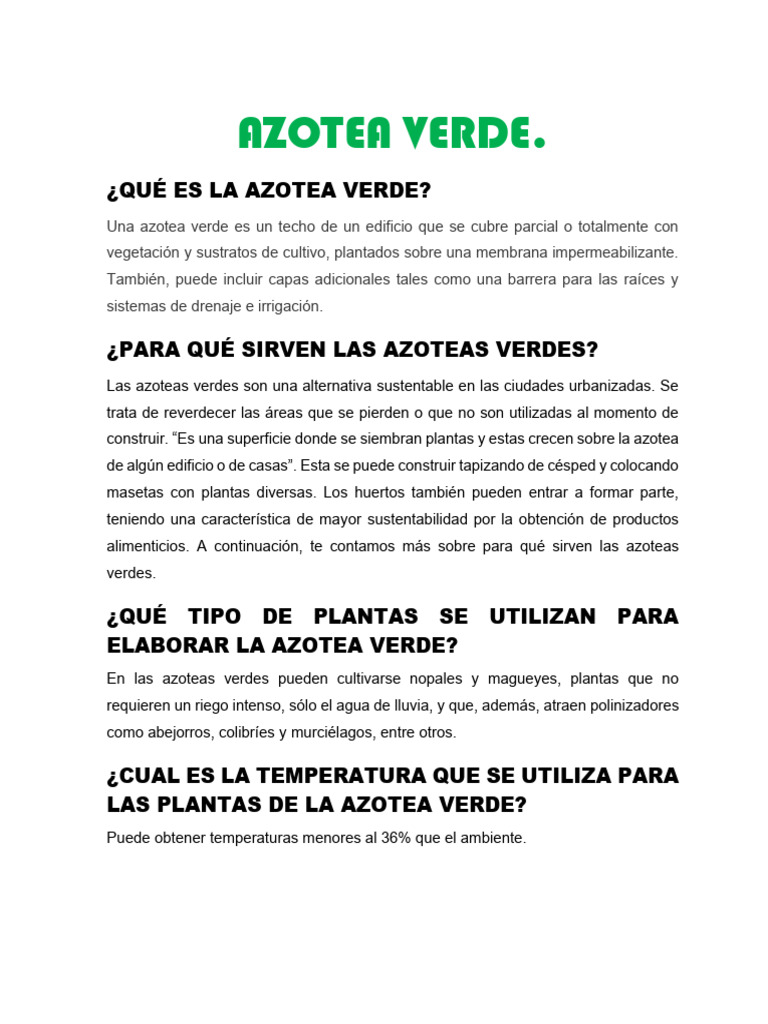 Azotea Verde | PDF