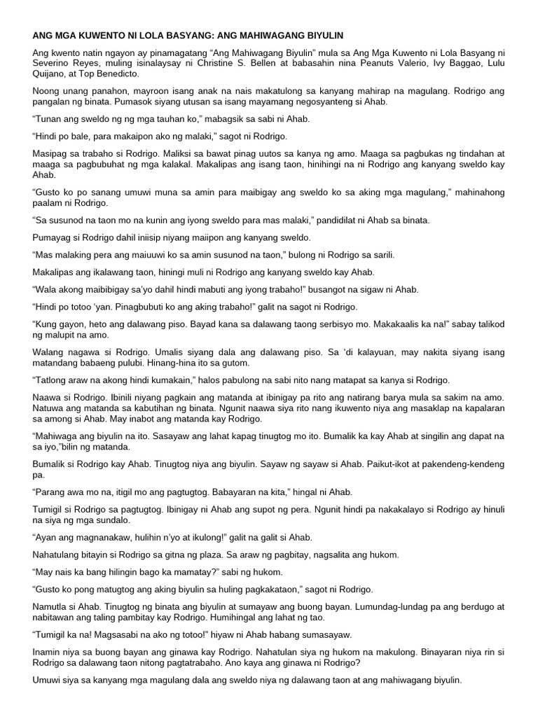 Ang Mahiwagang Biyulin | PDF