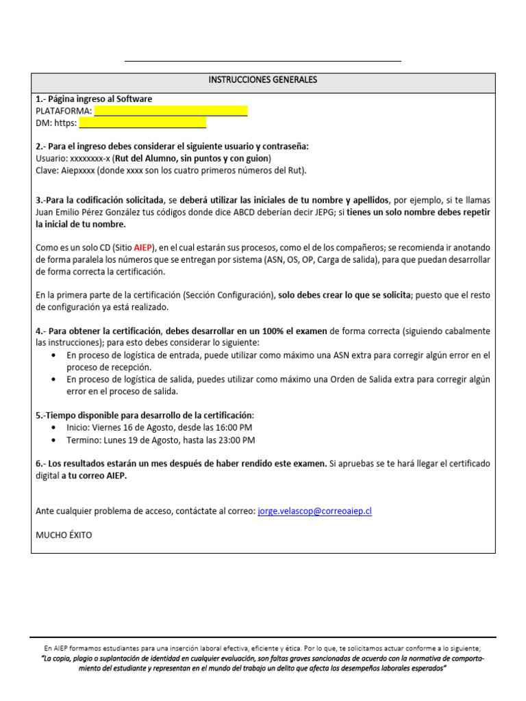 Certificación INVAS WMS-TMS AIEP | PDF | Logística | Informática