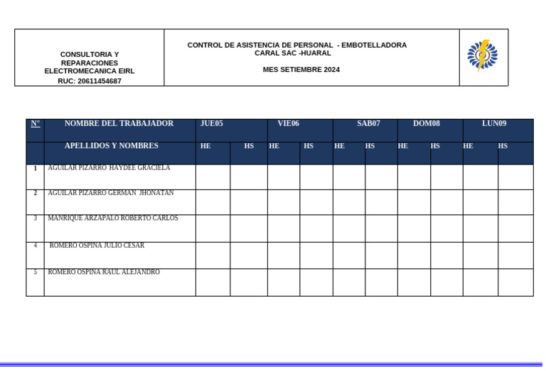 ASISTENCIA Cremsa 2024 SETIEMBRE | PDF