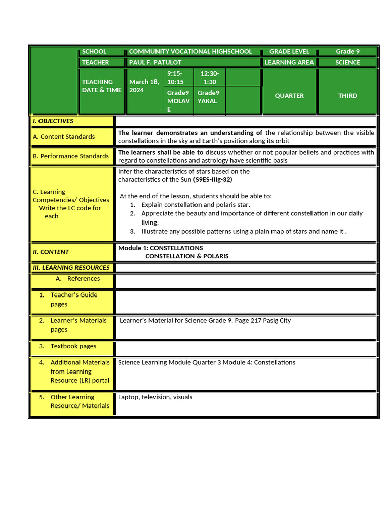 Constellation LP | PDF