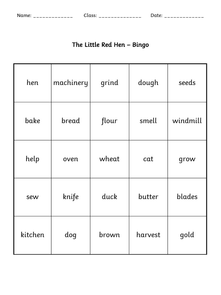 A Little Red Hen | PDF