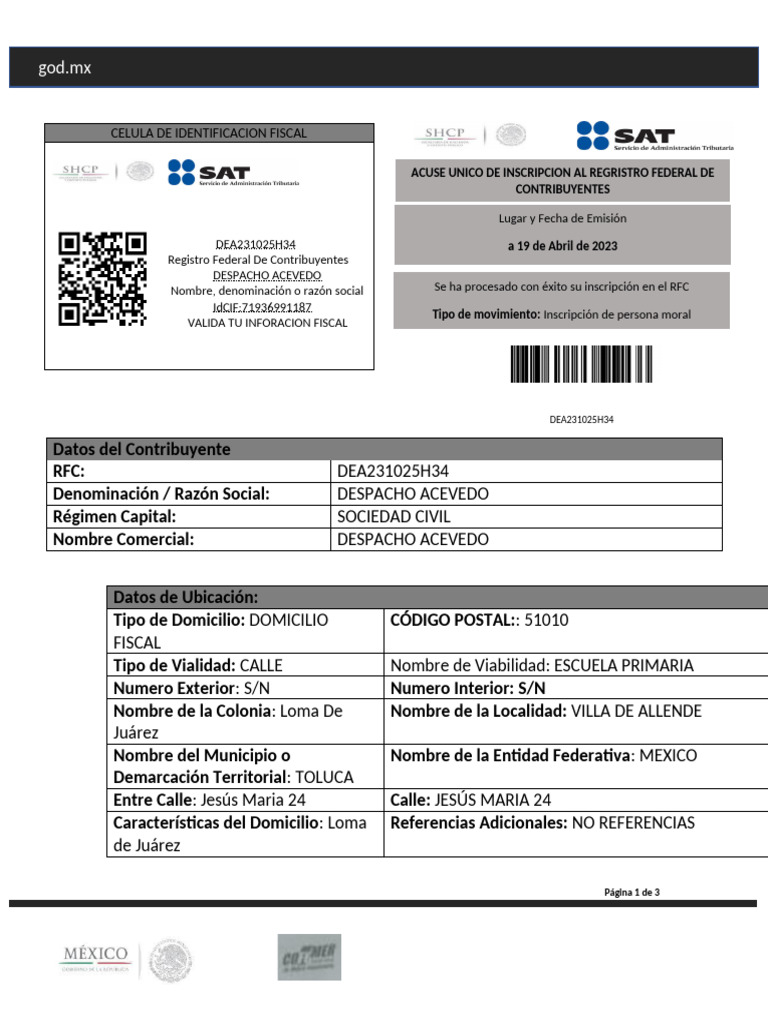 RFC PRO. CARTA | PDF