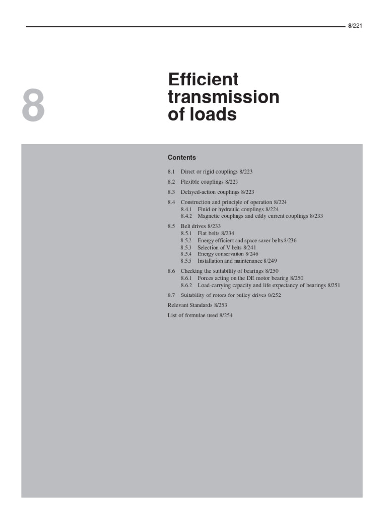 Chapter 08 - Efficient Transmission of Loads | PDF