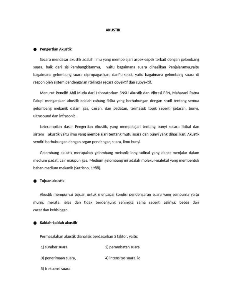 AKUSTIK | PDF