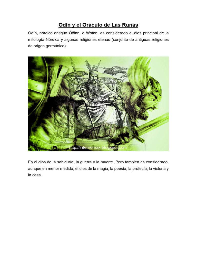 Odín y El Oráculo de Las Runas | PDF | Odin | Mitología nórdica