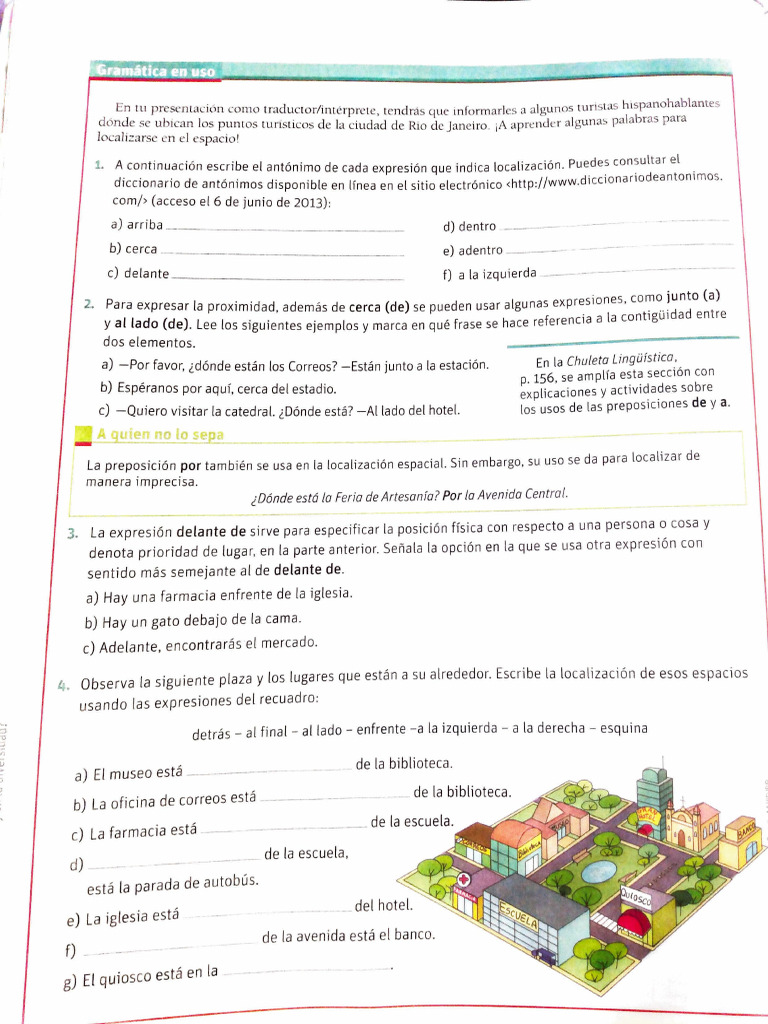 Los adjetivos de lugar | PDF