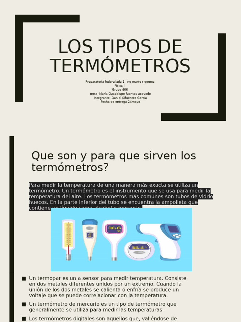 Tipos de Termómetro | PDF