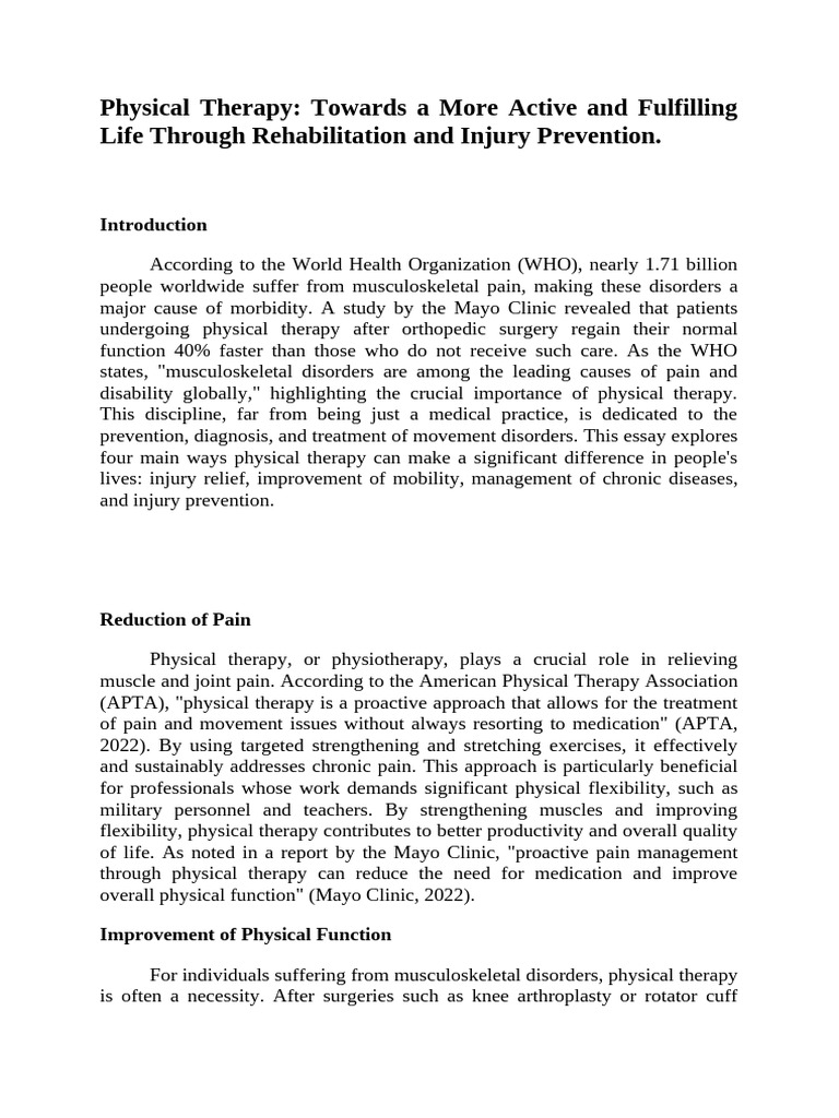 Kinésitherapy | PDF