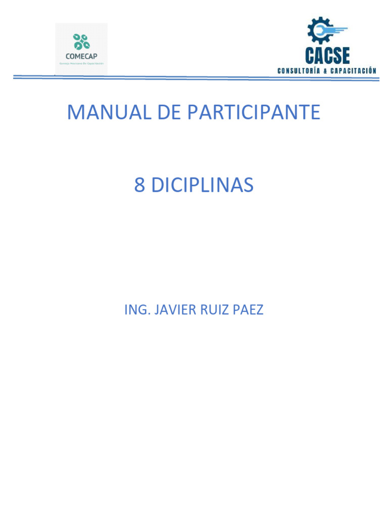 Manual de Participante 8ds Cacse 2022 | PDF