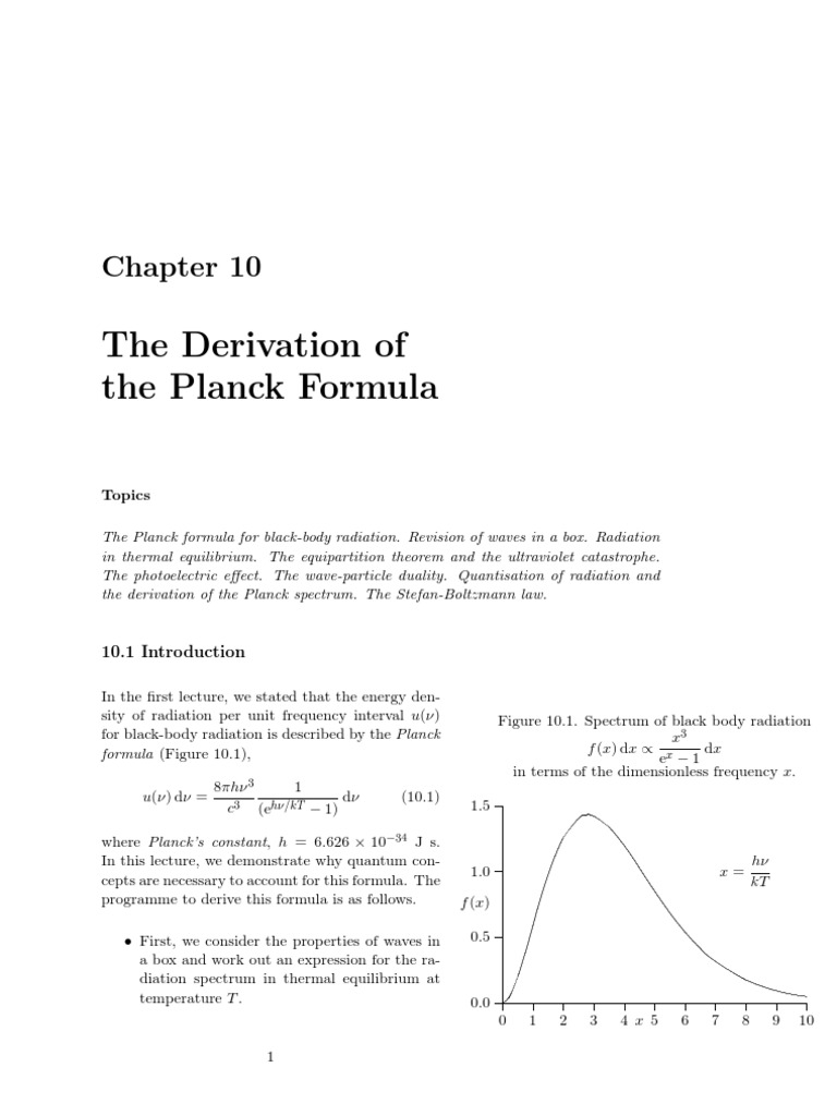 Derivation of Planck's Radiation Law | PDF | Photoelectric Effect | Photon