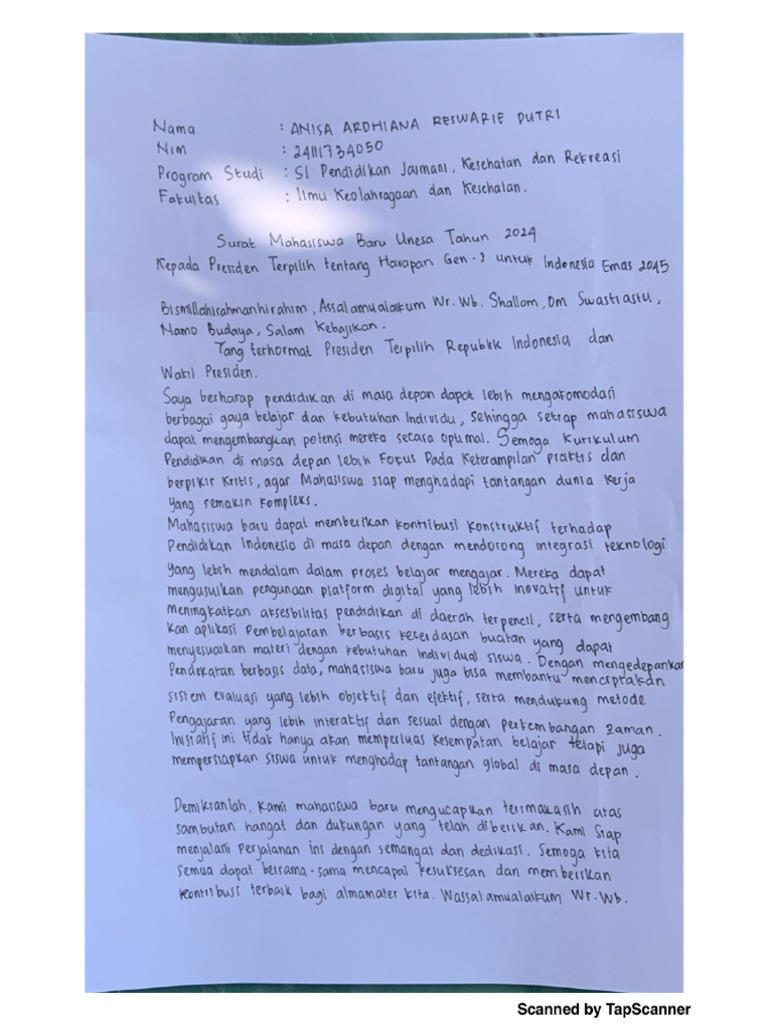 Rekor Muri Anisa Ardhiana S1 PJKR | PDF