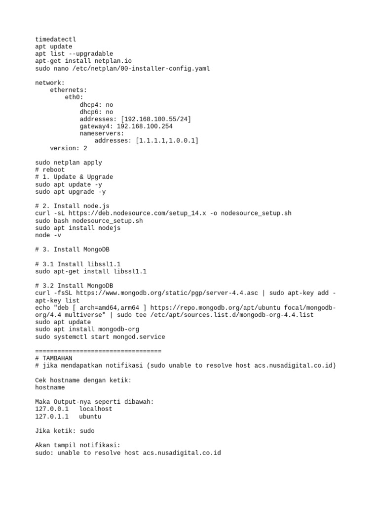 INSTALL GENIEACS STB JADI | PDF