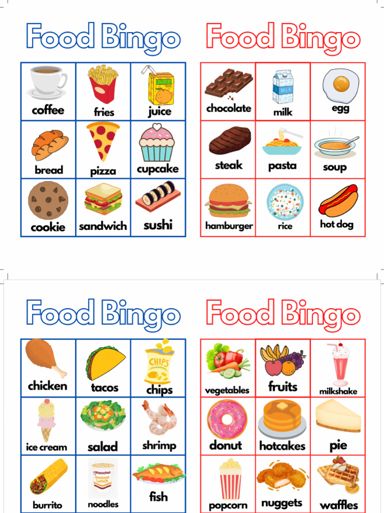Bingo 'Food' | PDF