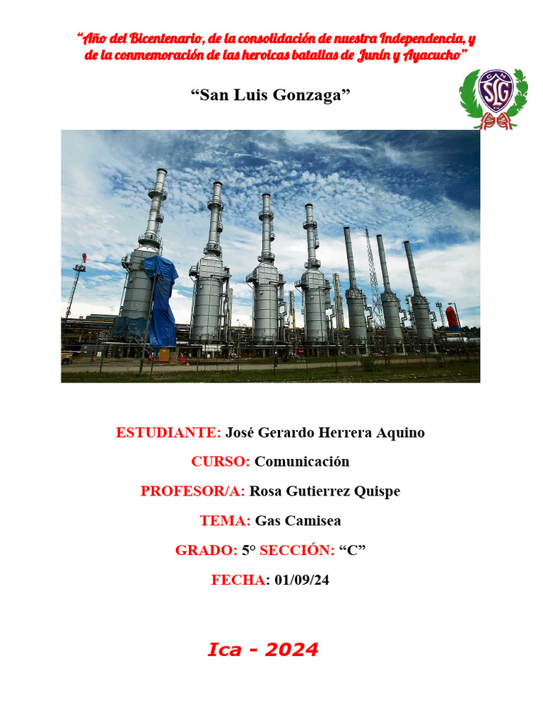 Gas Camisea: Impacto y Desafíos | PDF | Perú | Ciencia y matemáticas