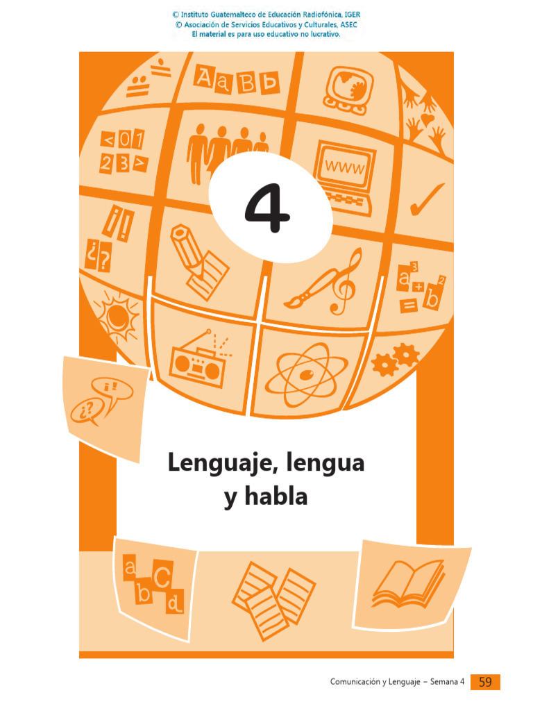 IGER 1.º Básico Com. y Lenguaje Semana 4 | PDF