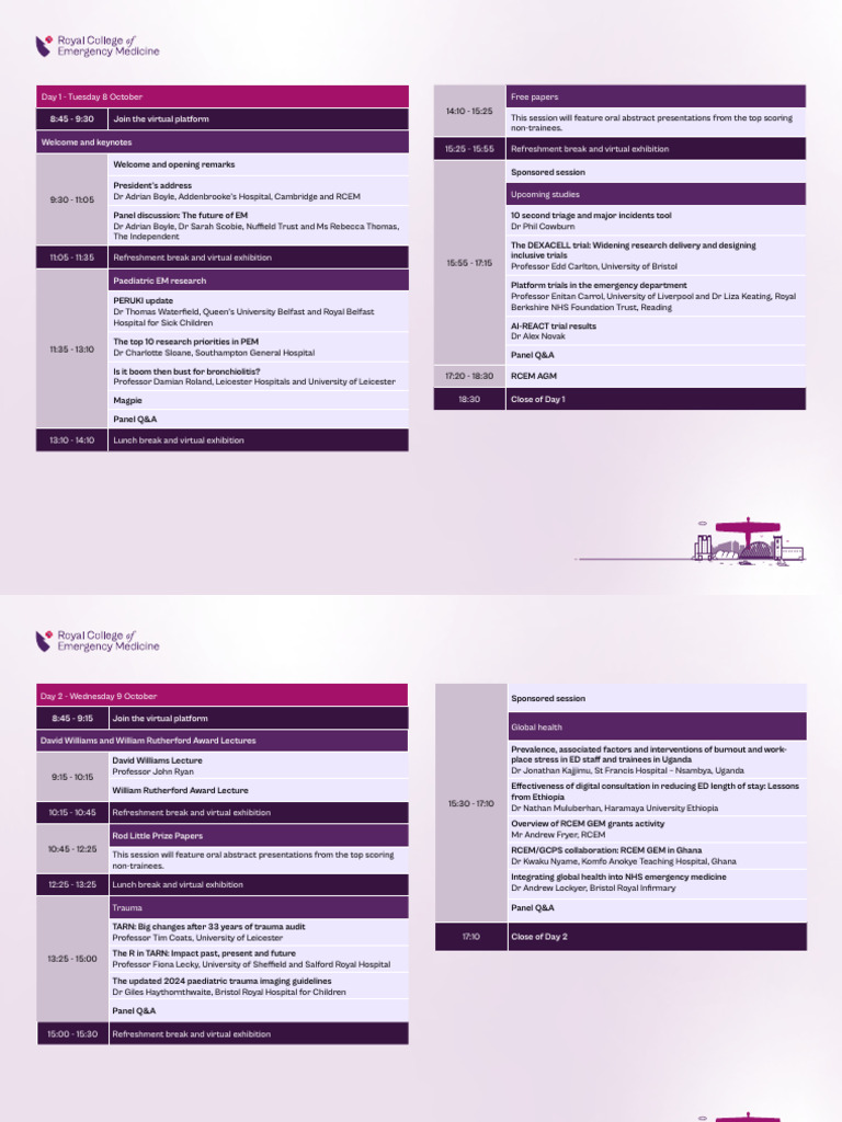 Annual Scientific Conference 2024 Virtual Programme 8 10 October V7 | PDF
