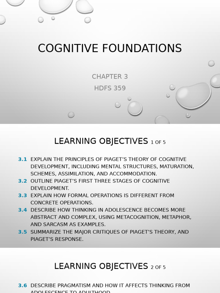 Chapter 3 - Cognitive Foundations | PDF