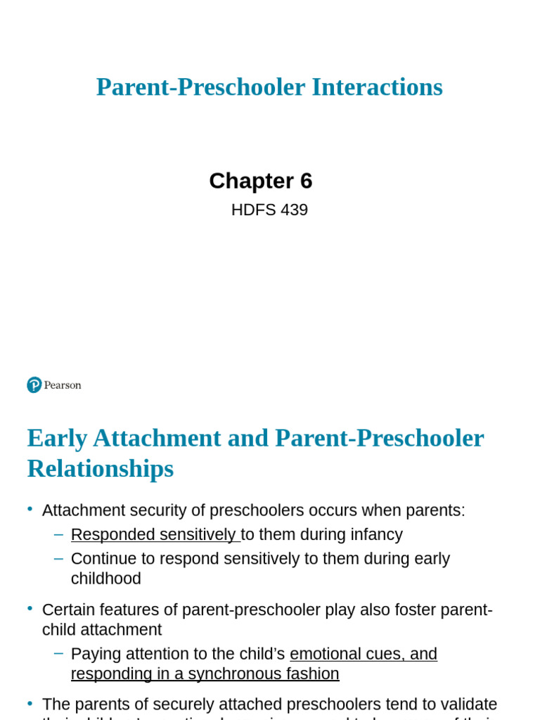 Chapter 6 - Parent-Preschoolers Interactions | PDF