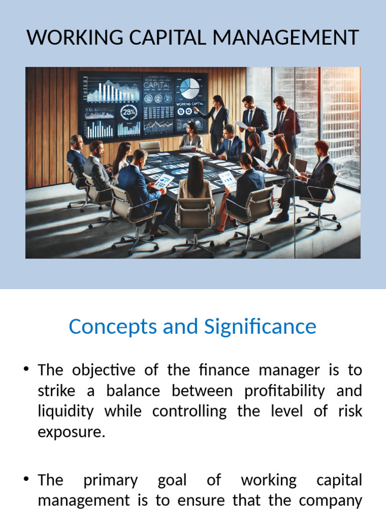 Working Capital Management Part 1 Introduction and Cash MS Management | PDF