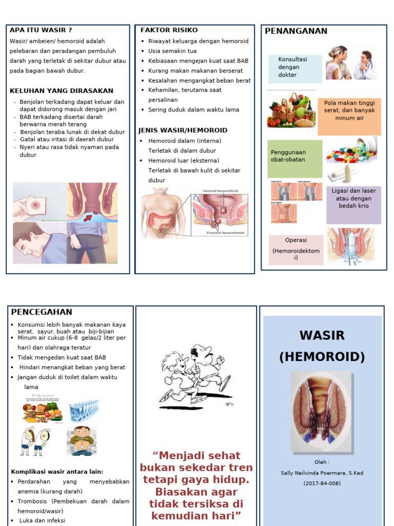 Leaflet Hemoroid Kel 1 | PDF