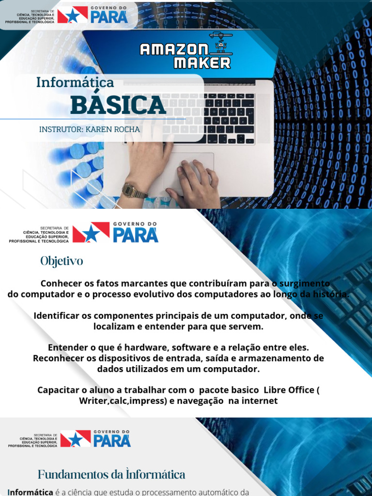 Aula 1 e 2 - Informática Basica | PDF