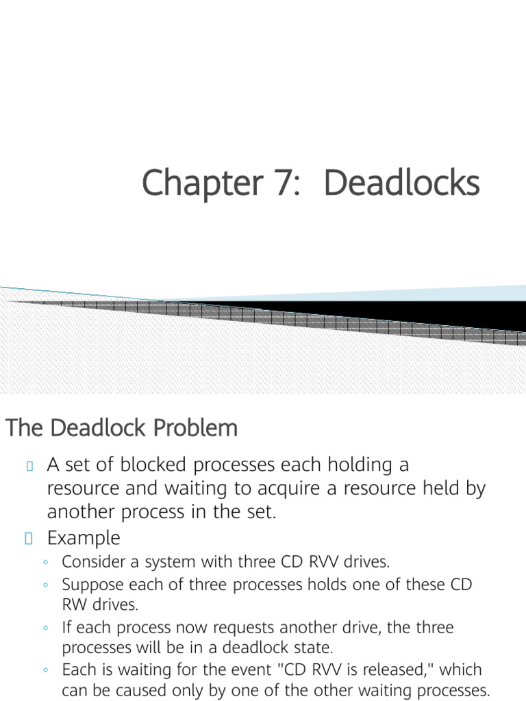 Chapter 7- Deadlocks | PDF