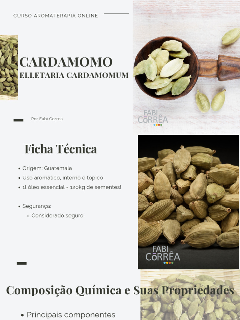 Cardamomo en Aromaterapia: Beneficios y Usos | PDF