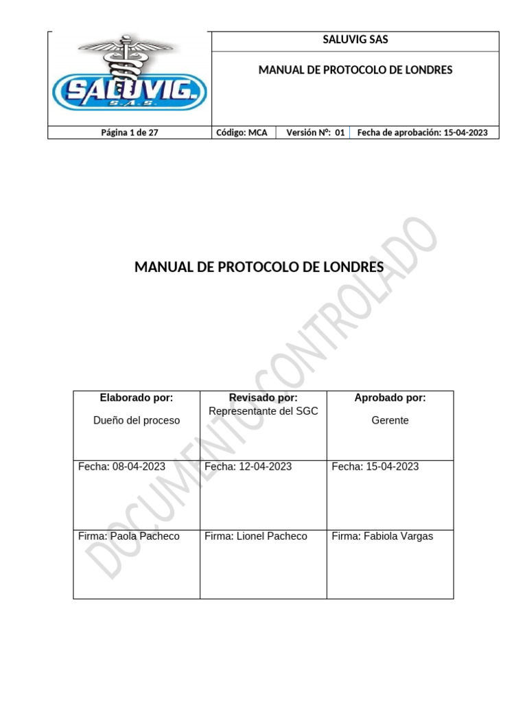 MANUAL DE PROTOCOLO DE LONDRES | PDF MANUAL DE PROTOCOLO DE LONDRES | PDF