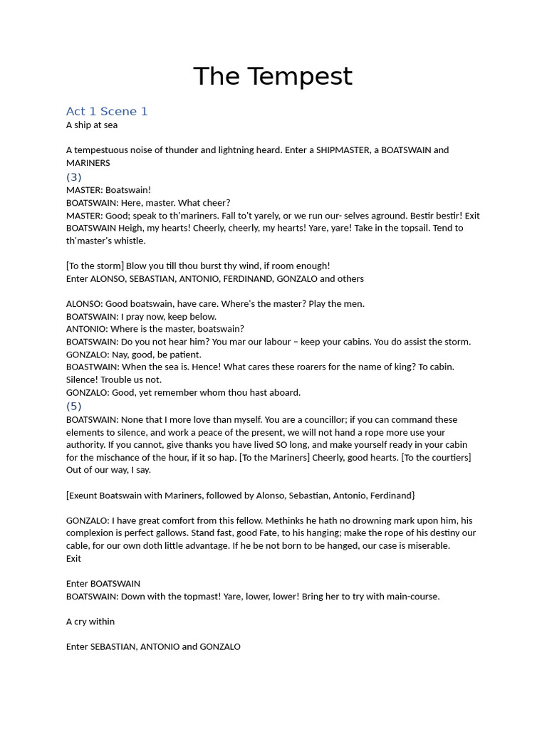 The Tempest | PDF