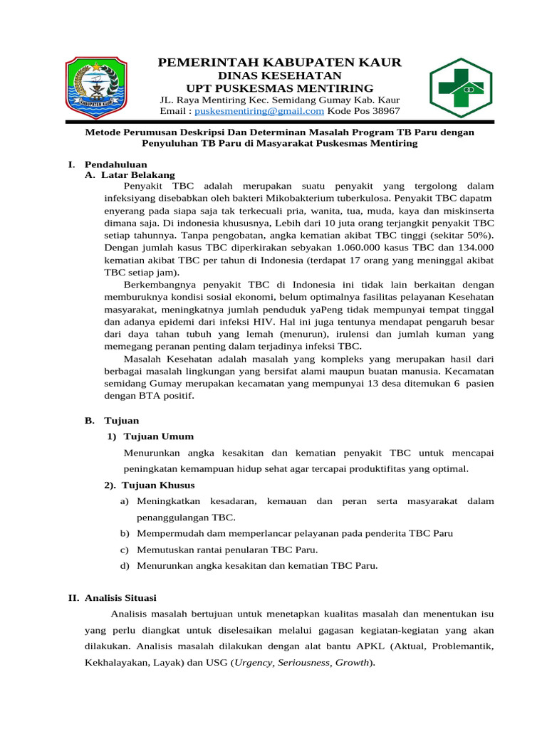 MENYUSUN RANCANGAN METODE TB PARU | PDF