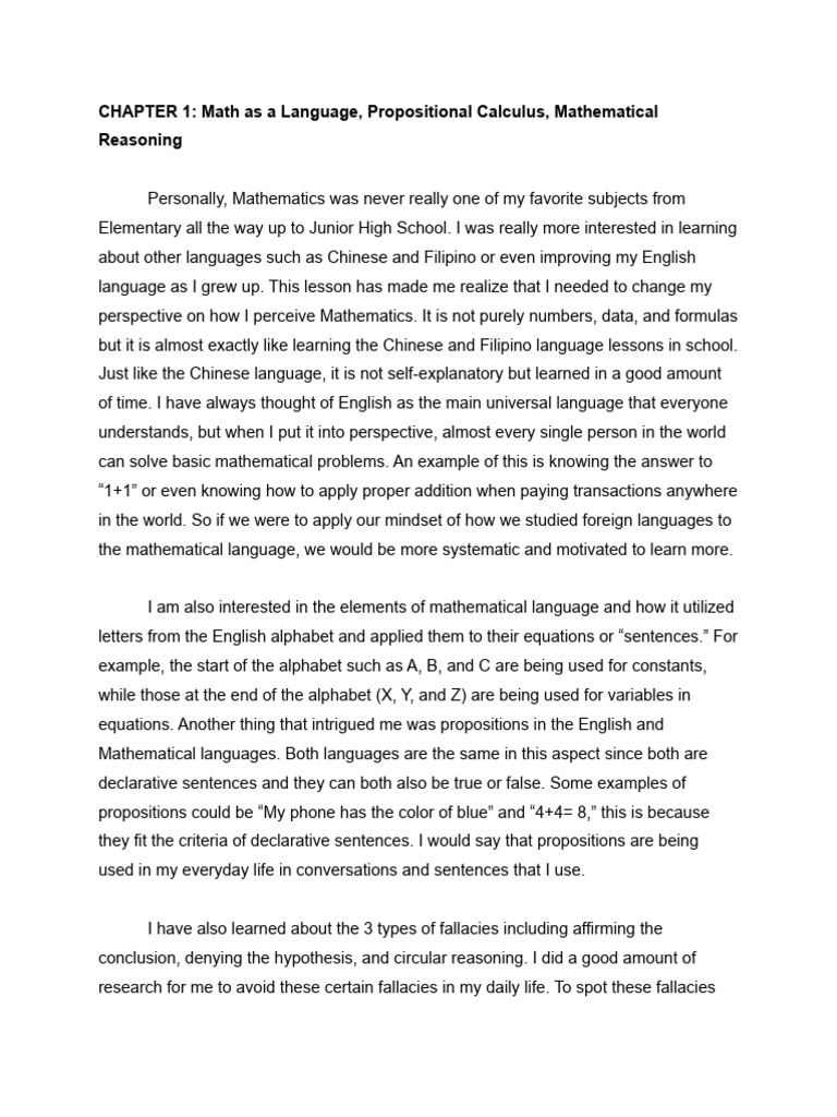 Reflection On Math | PDF | Mathematics | Game Theory