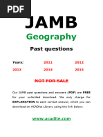 WAEC Geography Past Questions Guide | PDF