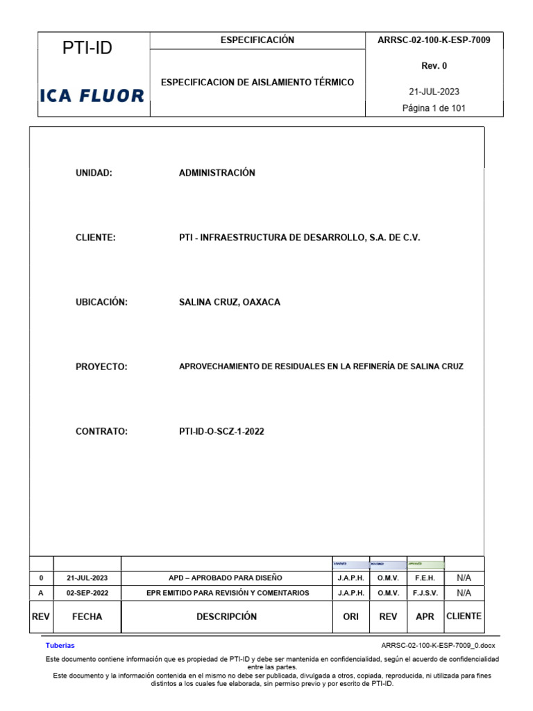 ARRSC 02 100 K ESP 7009 - 0 - Aislamientos | PDF