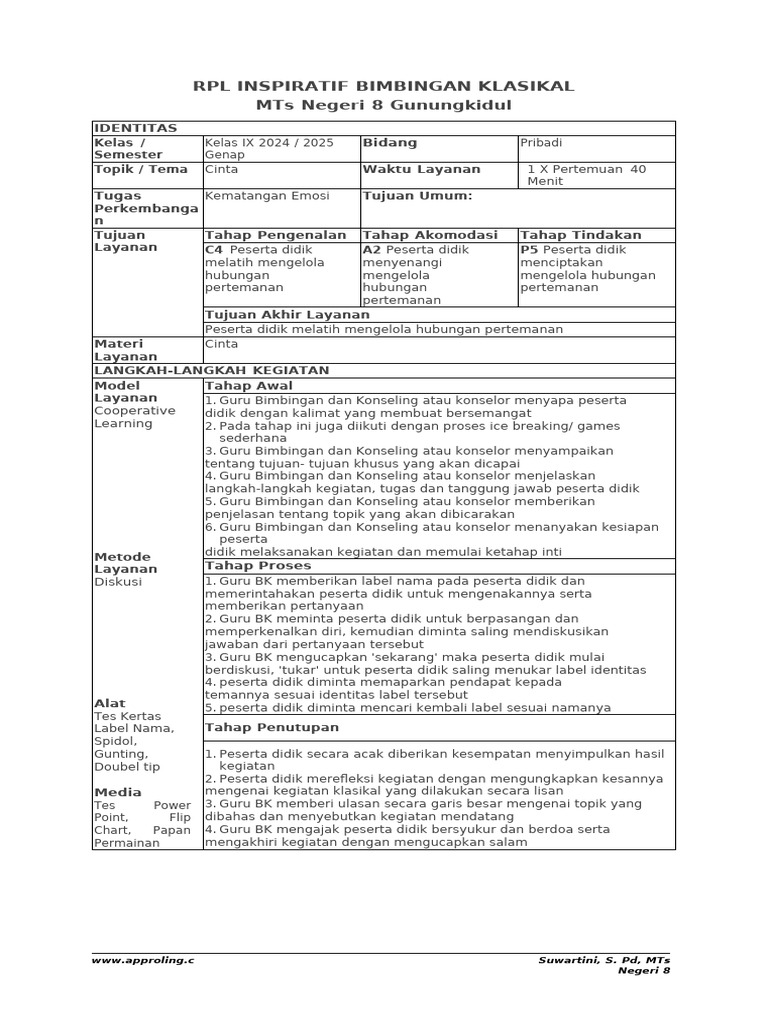 RPL Hubungan Dengan Lawan Jenis | PDF