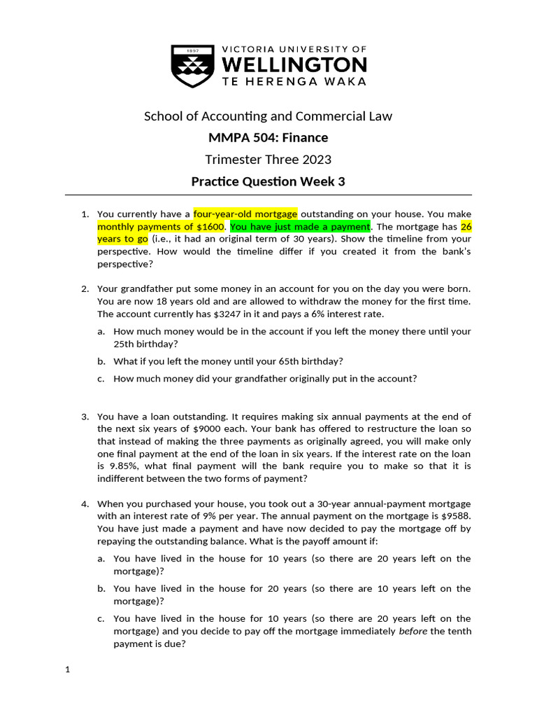 MMPA 504 Practice Questions - Week 3 Std-2 | PDF