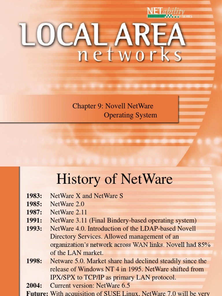 Chapter 9: Novell Netware Operating System | Download Free PDF | Local Area Network | Computer ...