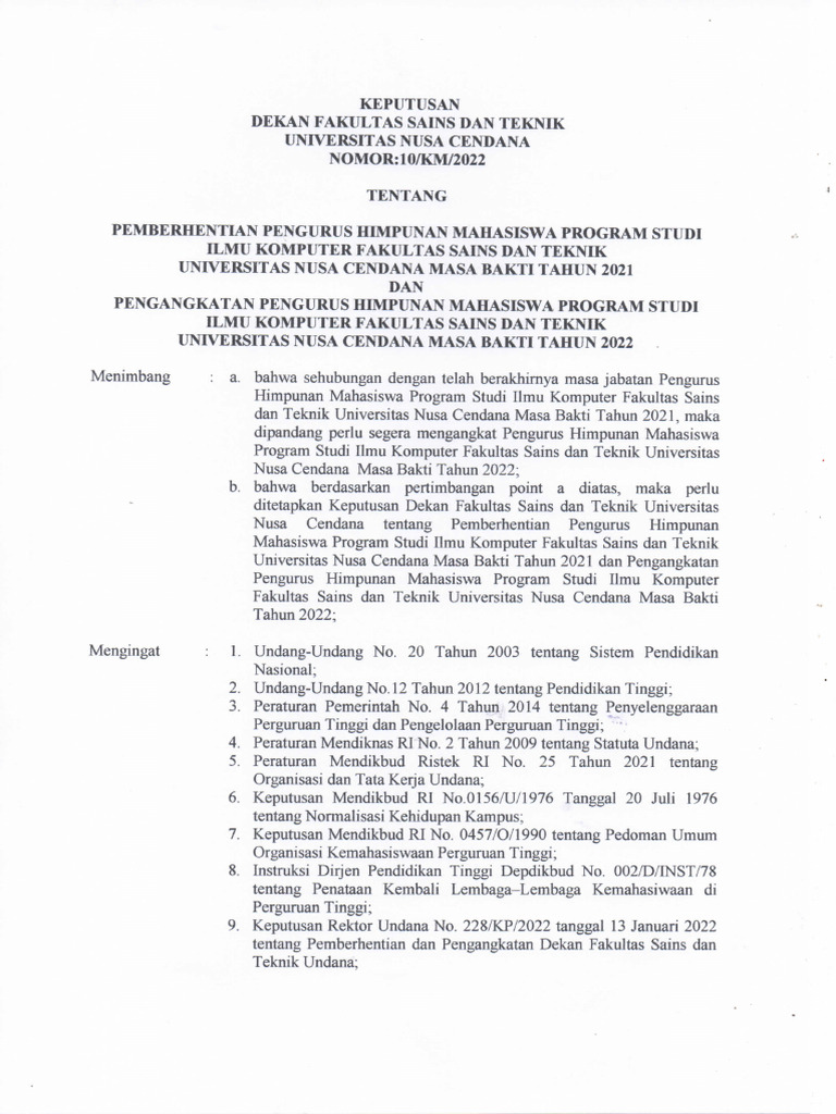 SK HMP Prodi Ilkom 2022 | PDF