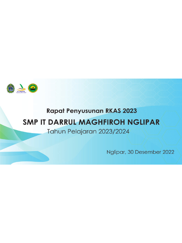 Rapat Penyusunan RKAS 2023-2024 | PDF