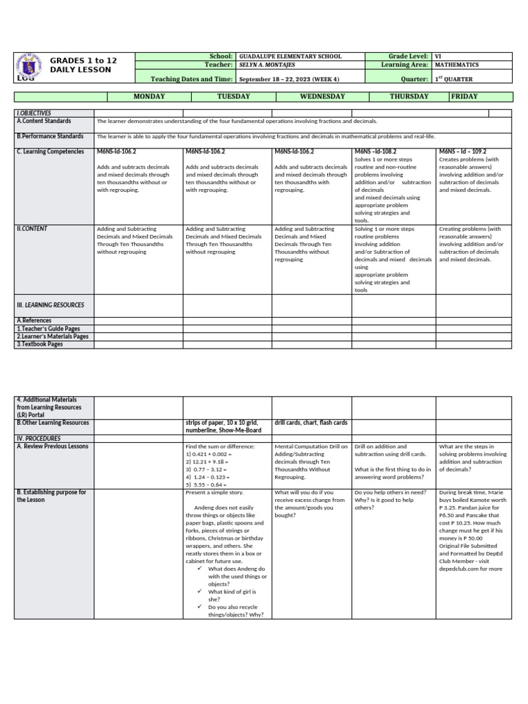 DLL_MATHEMATICS 6_Q1_W4 ok | PDF