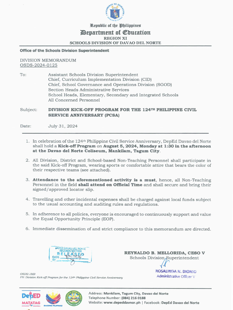 DM-OSDS-2024-0125-DIVISION-KICK-OFF-PROGRAM-FOR-THE-124TH-PHILIPPINE ...