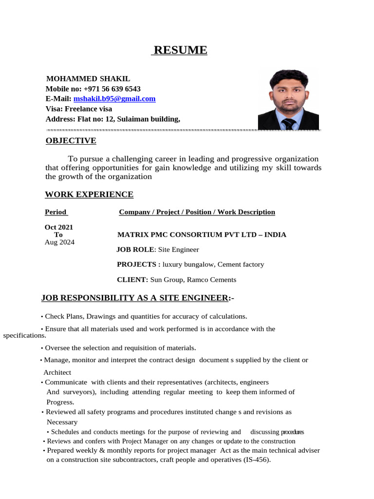 Mohammed Shakil.b Resume | PDF | Business | Art