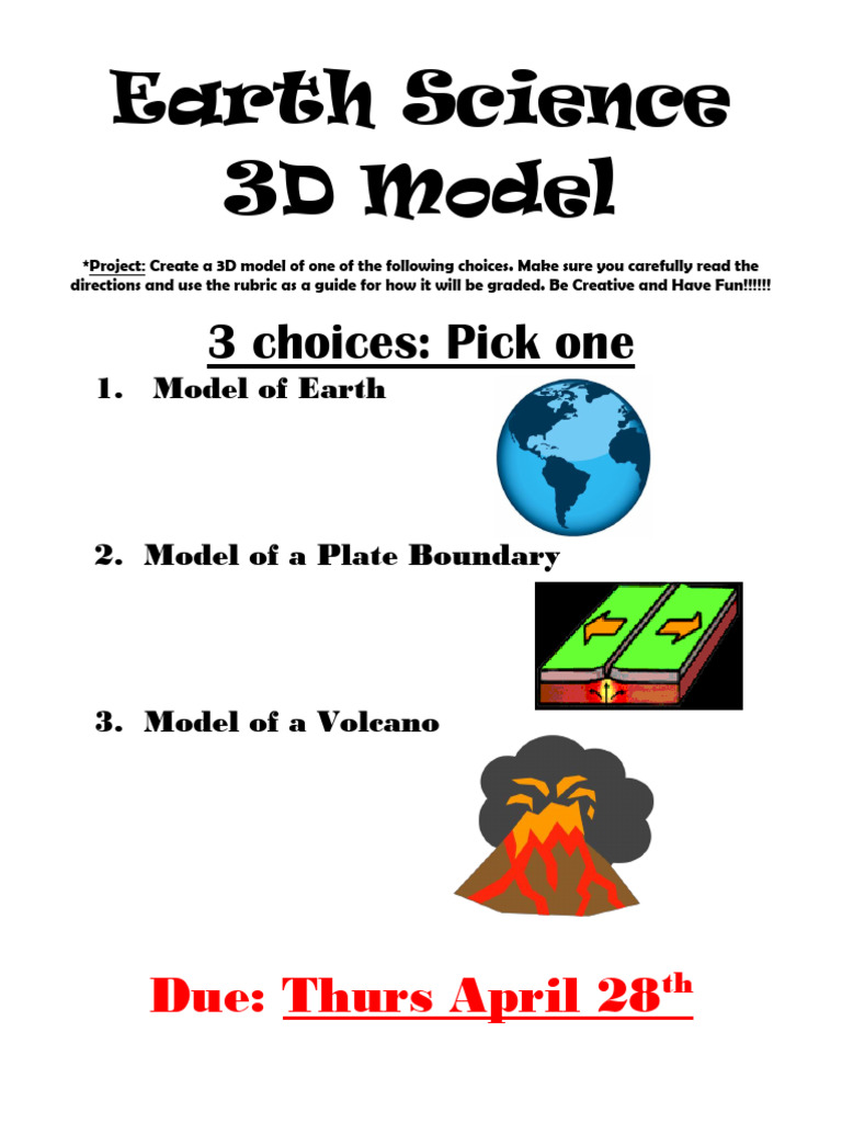 3D Model Science Project | PDF