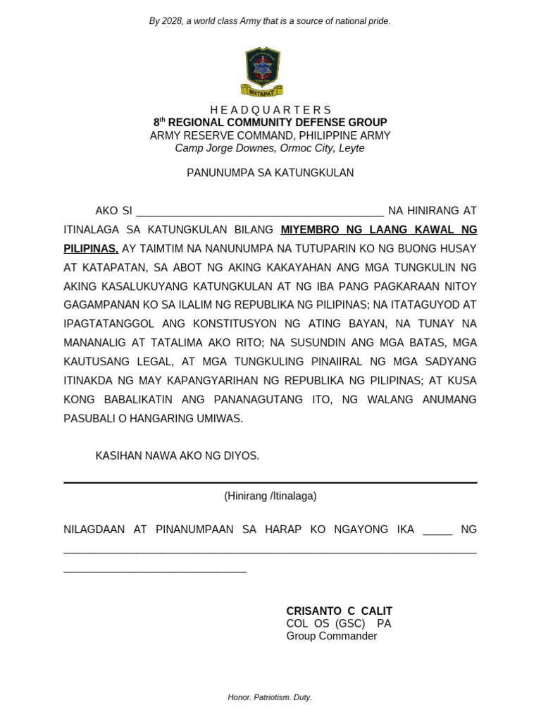 PANUNUMPA-NG-LAANG-KAWAL | PDF