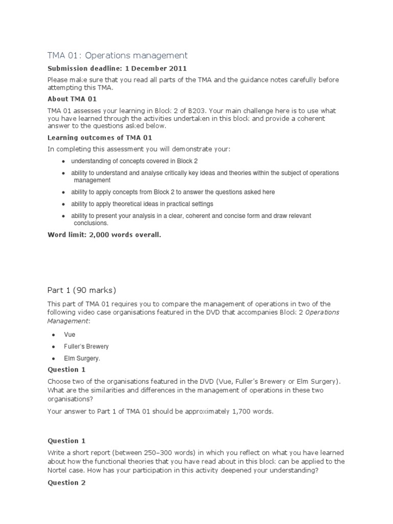 Tma 01 | PDF | Understanding | Educational Psychology