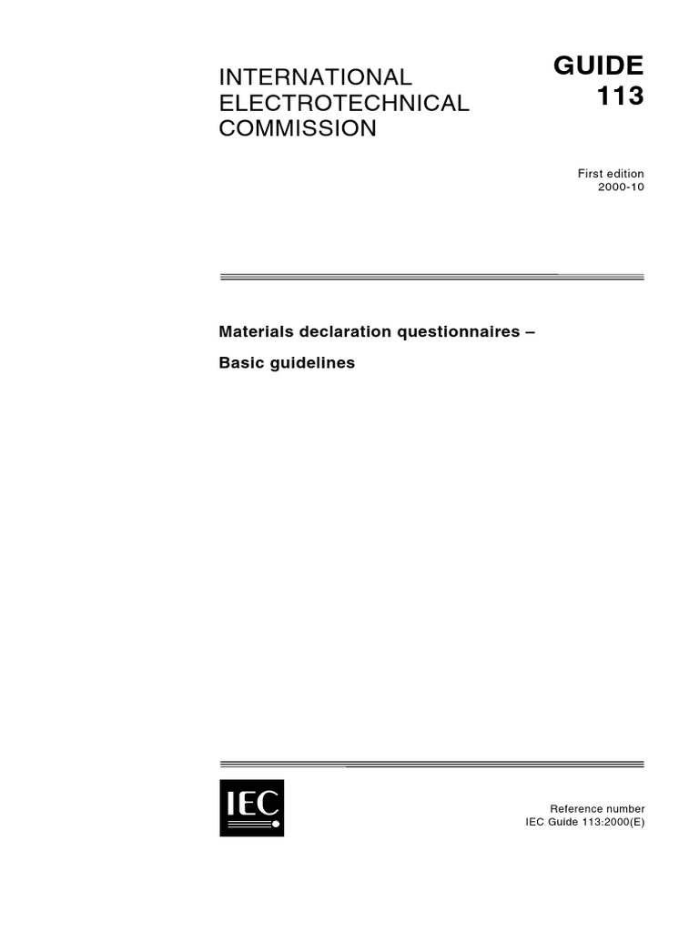 113 Iec Guide 2000 | PDF